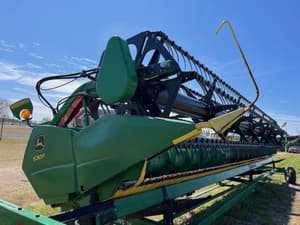 SOLD - John Deere 630F Lot No. 4729 Harvesting with 30 ft | Tractor Zoom