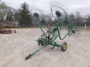SOLD - JOhn Deere 702 8 Wheel HYD Fold Pull Tpe Hay Rake Hay and Forage ...