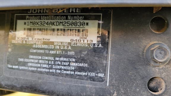 John Deere X324 Other Equipment Turf for Sale | Tractor Zoom
