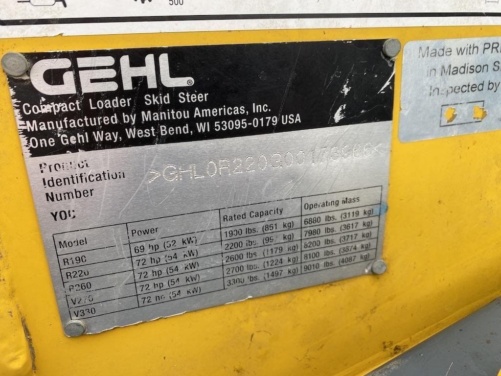 Gehl R220 Construction Skid Steers for Sale | Tractor Zoom