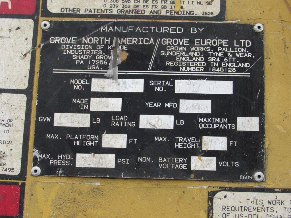 1994 Grove AMZ50XT Construction Aerial Lifts for Sale | Tractor Zoom
