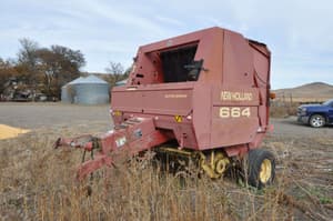SOLD - New Holland 664 Round Baler Hay and Forage with --- Bales ...