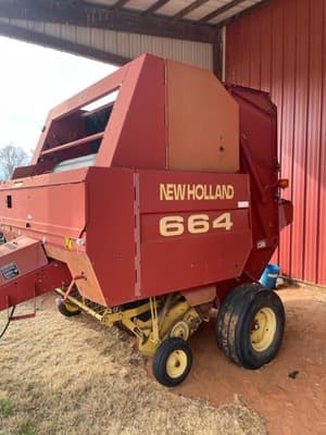 SOLD - New Holland 664 Round Baler, Hay and Forage with --- Bales ...