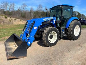 SOLD - New Holland PowerStar 100 4x4 Enclosed Cab Tractor with Loader ...