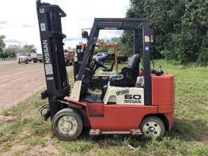 SOLD - Optimum Nissan 60 Forklift - Lifts Construction with 13,618 Hrs ...