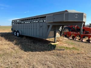 SOLD - Titan 24' Gooseneck Stock Trailer Ag Trailers with 24 Ft ...