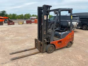 SOLD - Toyota 8FGCU18 Forklift Lot No. 1202 Construction with 8,307 Hrs ...